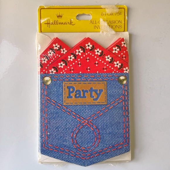 Hallmark | Party Supplies | Vintage Hallmark Bandana Pocket Party ...